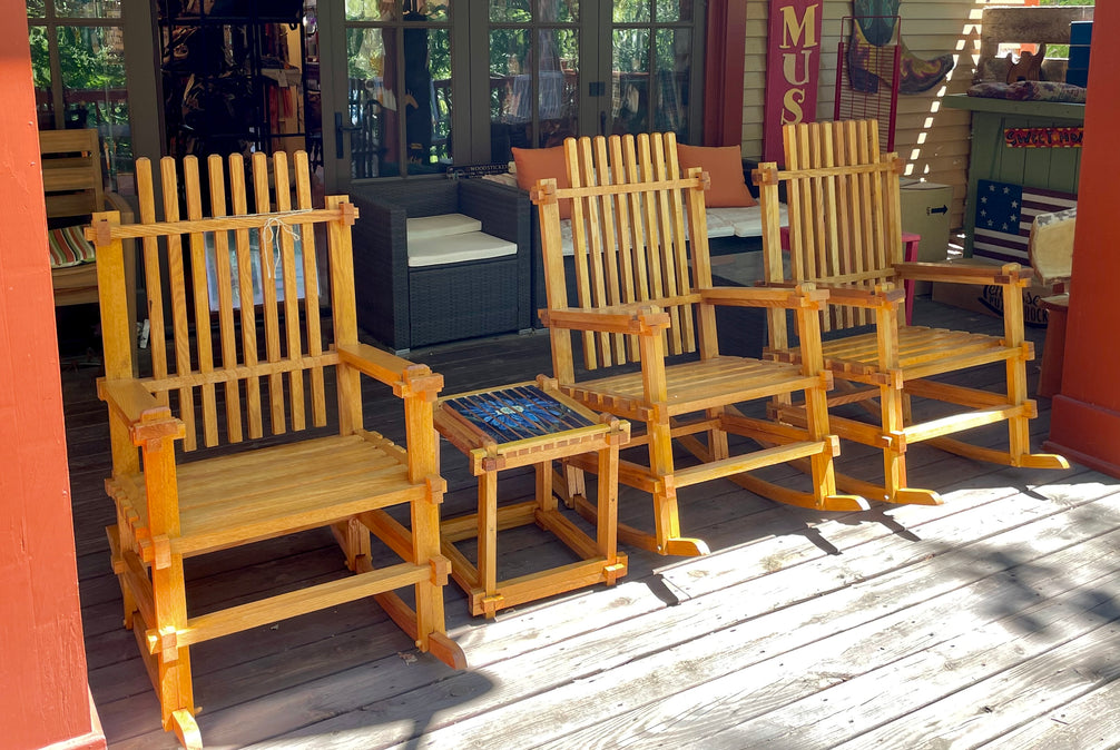 TN Puzzle Rocker - Handcrafted rocking chair of interlocking pieces